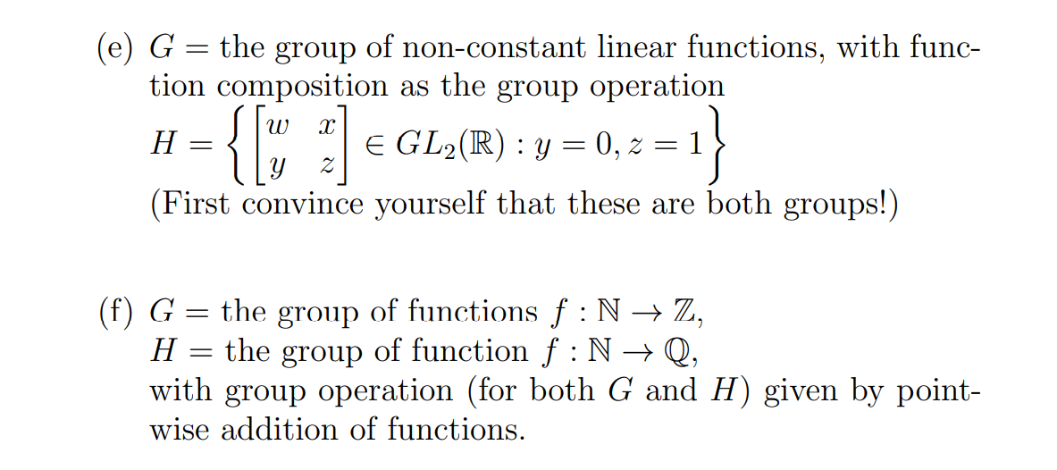 Solved For group G and H find an isomorphism or prove that | Chegg.com