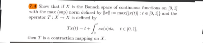 Solved Show that if X is the Banach space of continuous | Chegg.com