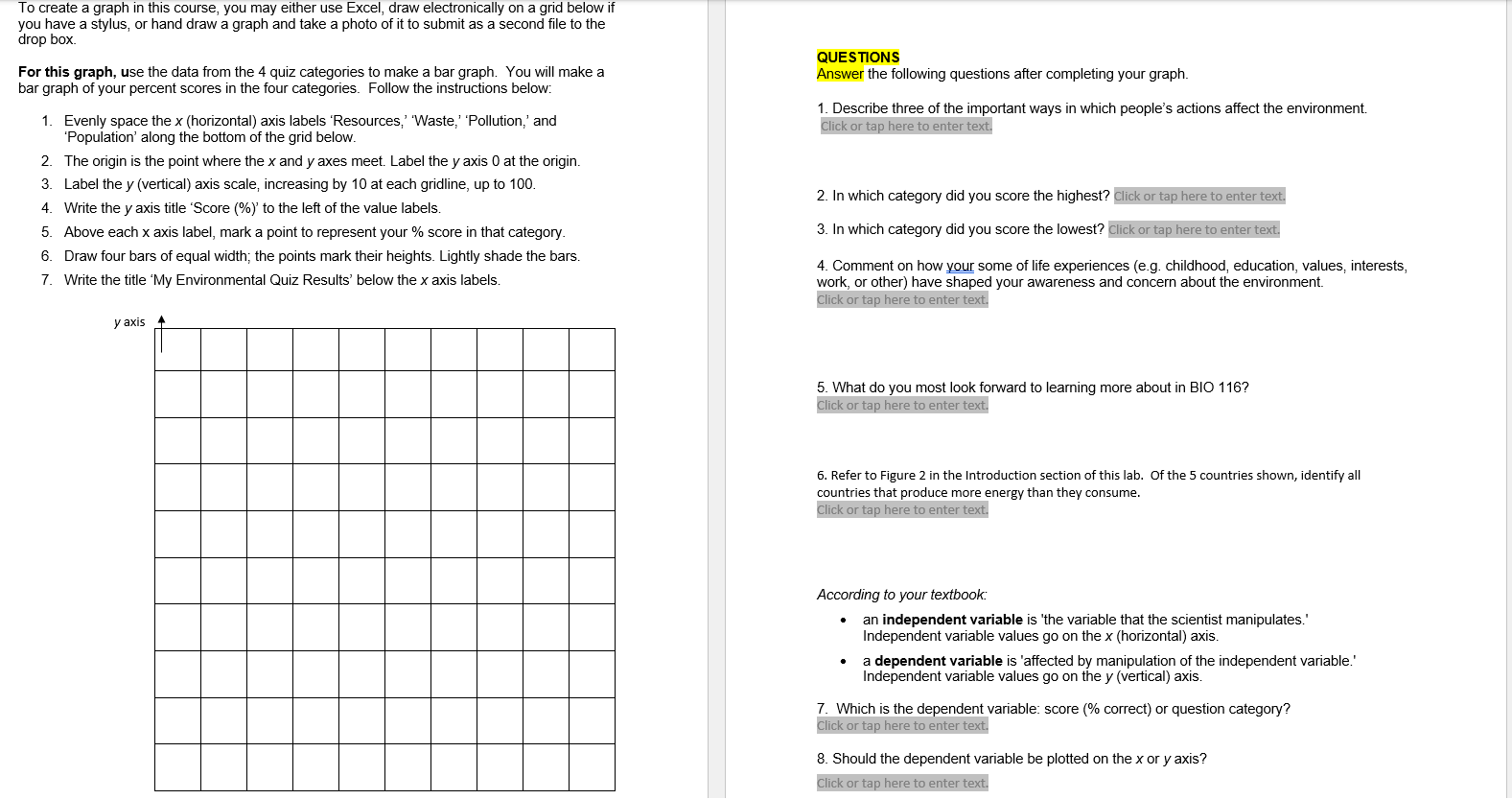 Solved BIO 116 Introduction to Environmental Science line | Chegg.com