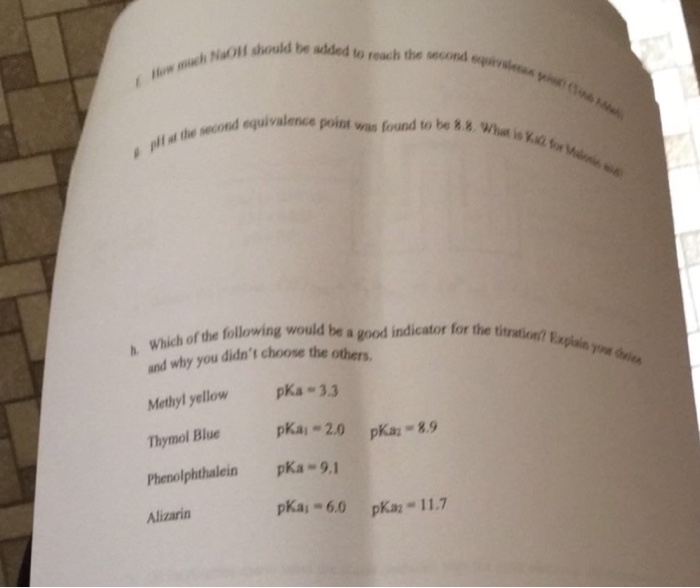 Solved fident you decide to titrate a 0.10s L solution of | Chegg.com