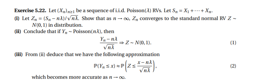 Solved Exercise 5.22. Let (Xn)nel be a sequence of i.i.d. | Chegg.com
