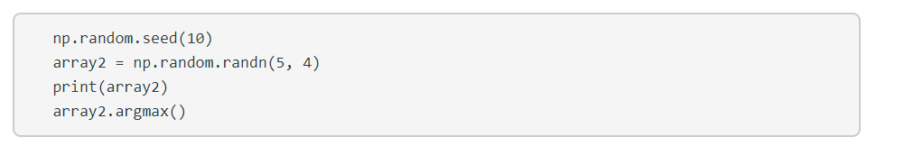 Solved The ndarray.argmin() and ndarray.argmax() methods can | Chegg.com