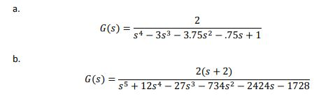 Solved Generate a Routh Table and determine how many roots | Chegg.com