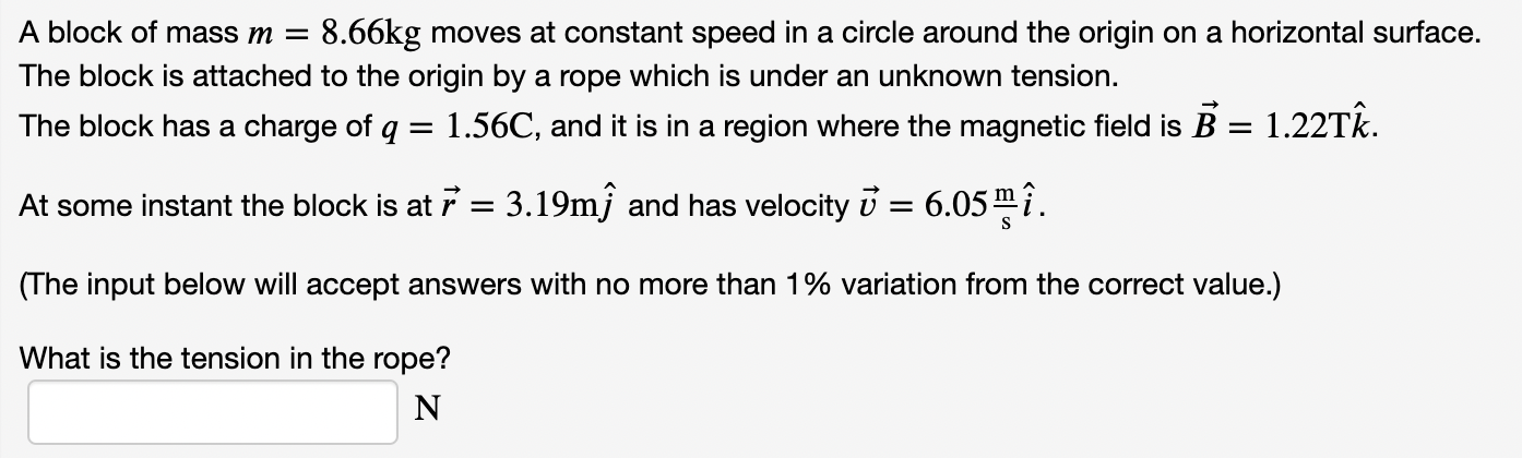 Solved A block of mass m=8.66 kg moves at constant speed in | Chegg.com