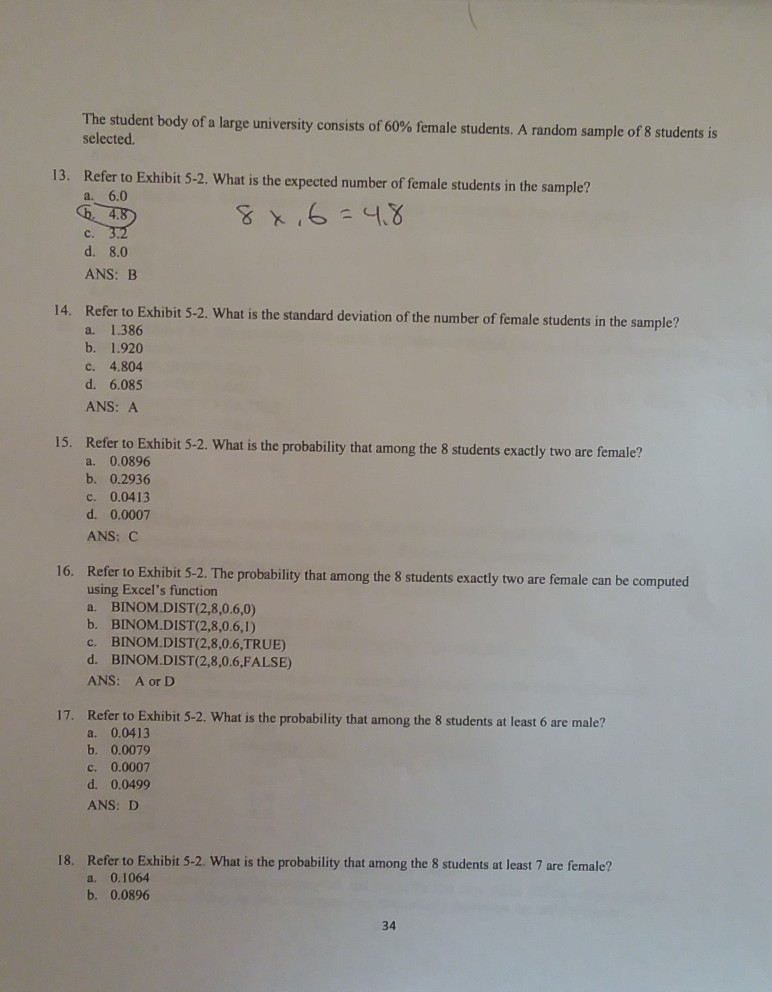 Solved The student body of a large university consists of | Chegg.com