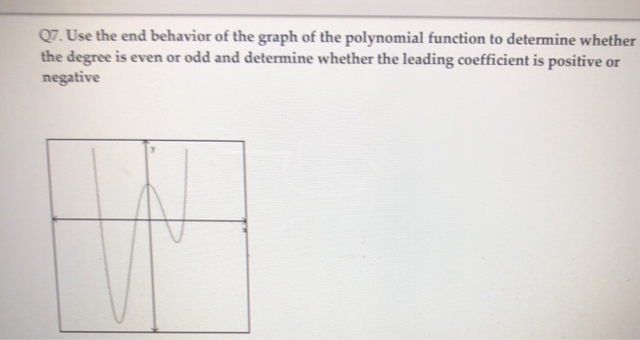 Solved Q7. Use the end behavior of the graph of the | Chegg.com