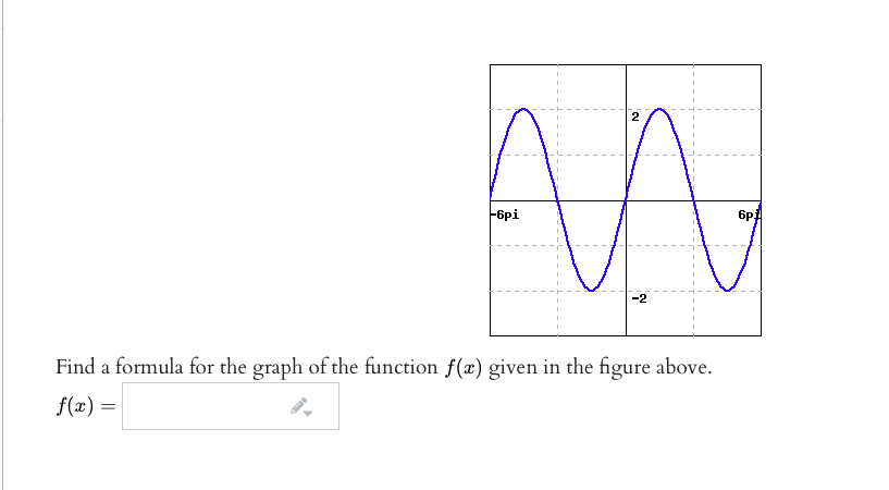 Solved n -6pi 6# -2 Find a formula for the graph of the | Chegg.com