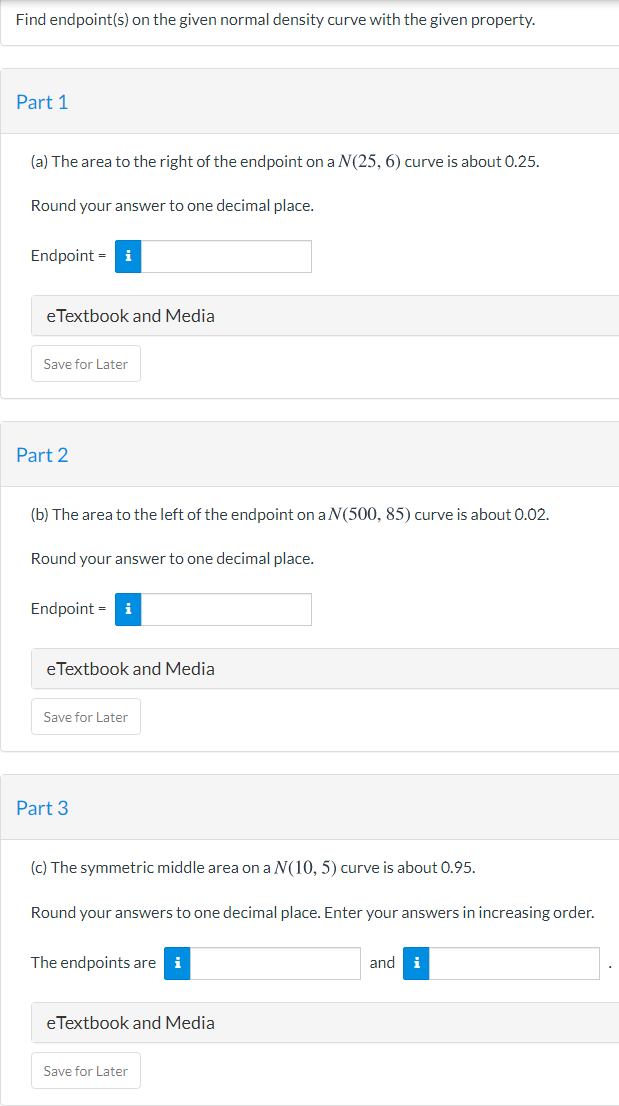 Solved Find endpoint(s) on the given normal density curve | Chegg.com
