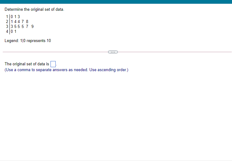 Solved Determine the original set of data. 11013 2 1 4 4 7 8 | Chegg.com
