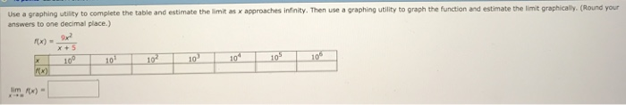 Solved approaches infinity. Then use a graphing utility to | Chegg.com