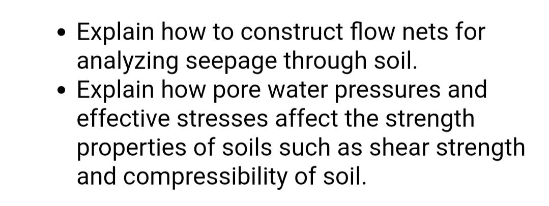 Solved Explain how to construct flow nets for analyzing | Chegg.com