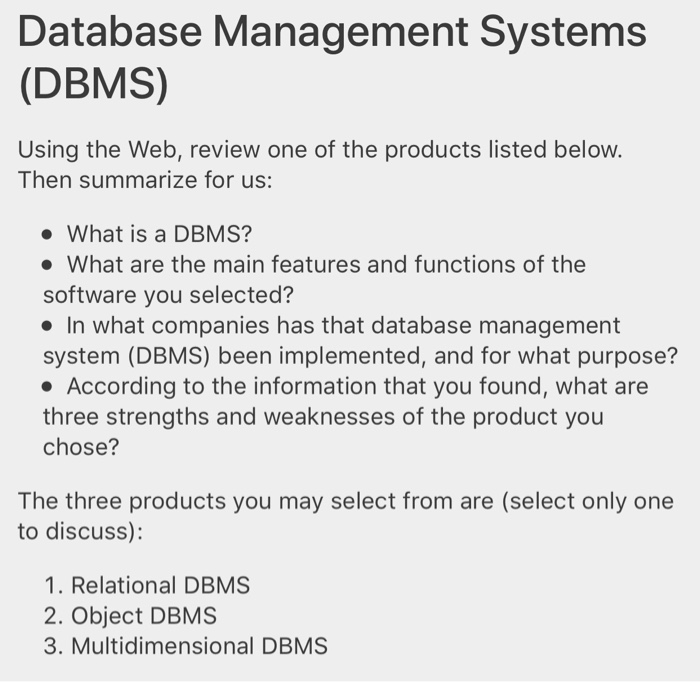 Solved Database Management Systems (DBMS) Using the Web, | Chegg.com