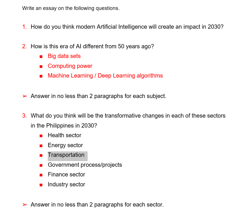 Solved How do you think modern Artificial Intelligence will | Chegg.com