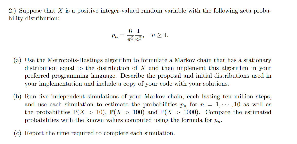 2.) Suppose that X is a positive integer-valued | Chegg.com