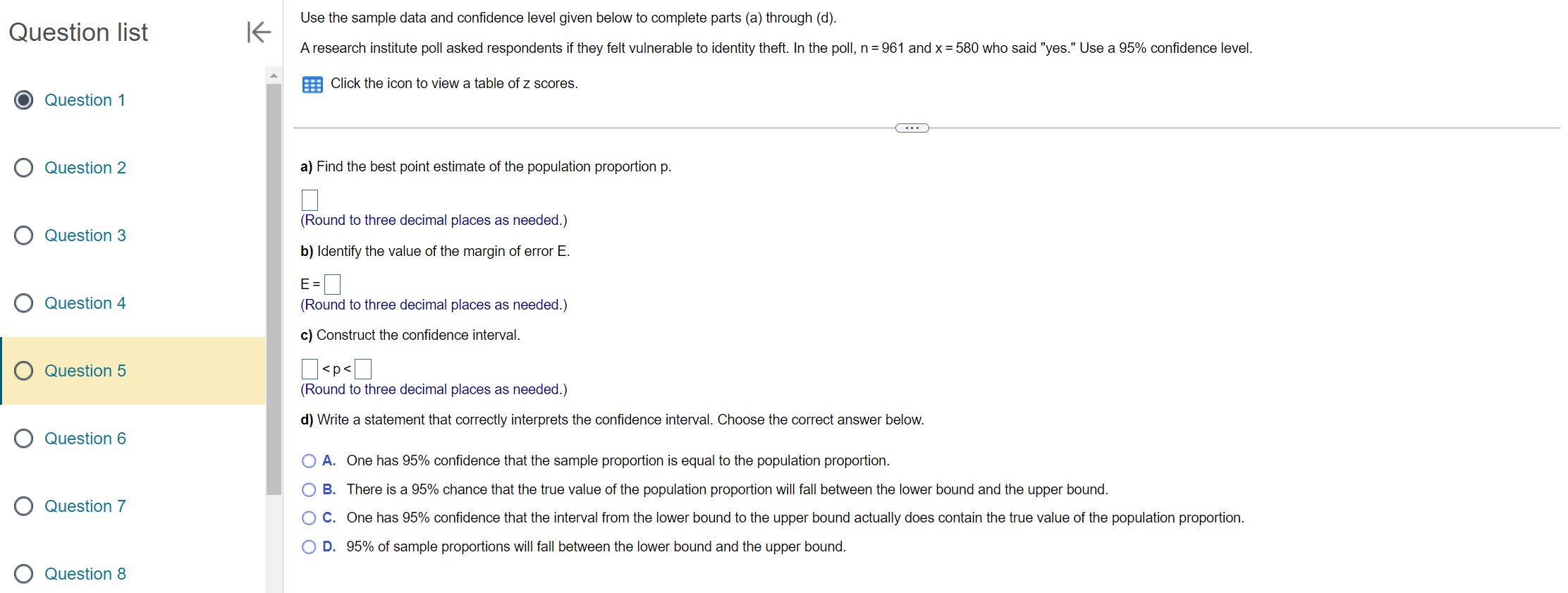 Solved Question list Question 1 Question 2 Question 3 | Chegg.com