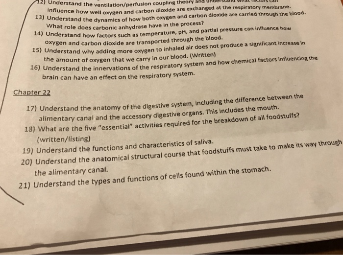 Solved he ventilation/perfusion coupling theory and | Chegg.com