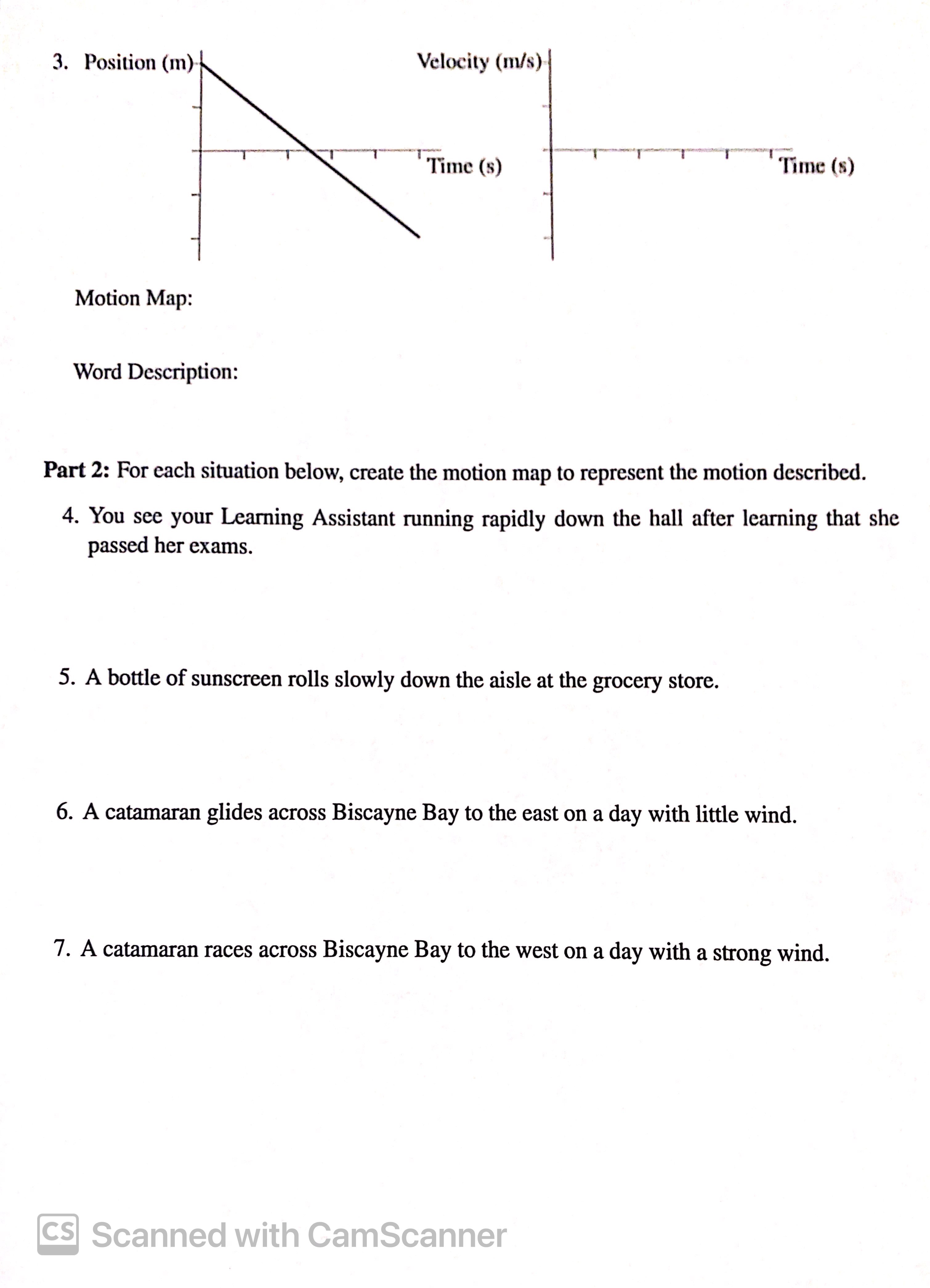 Solved 3. Position (m) Velocity (m/s) 'Time (s) Time (s) | Chegg.com