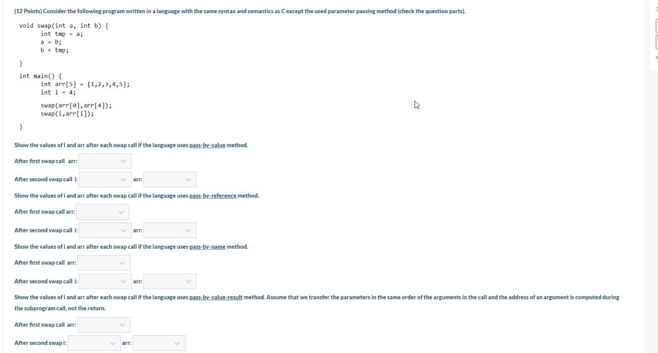 Solved (12 Points) Consider the following program written in | Chegg.com