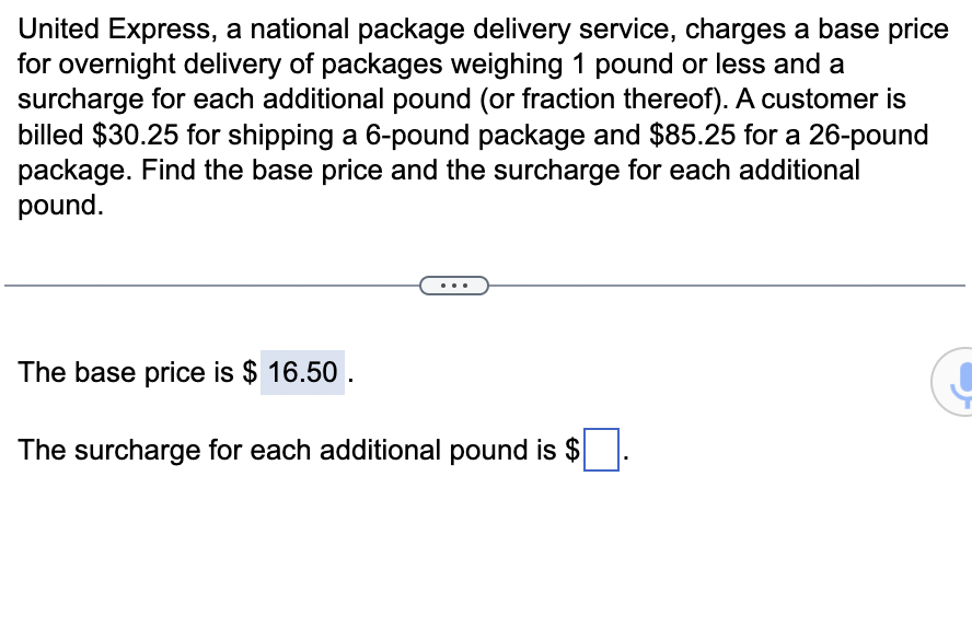 Solved United Express, a national package delivery service, | Chegg.com