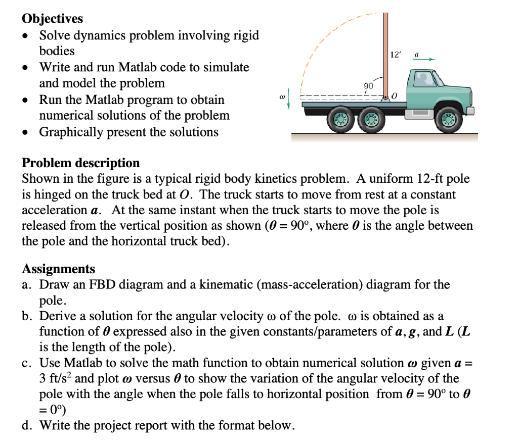 Solved 12 a Objectives • Solve dynamics problem involving | Chegg.com