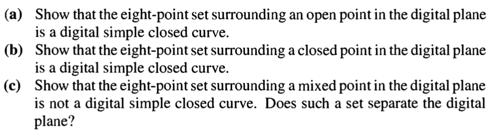 Solved (a) Show that the eight-point set surrounding an open | Chegg.com