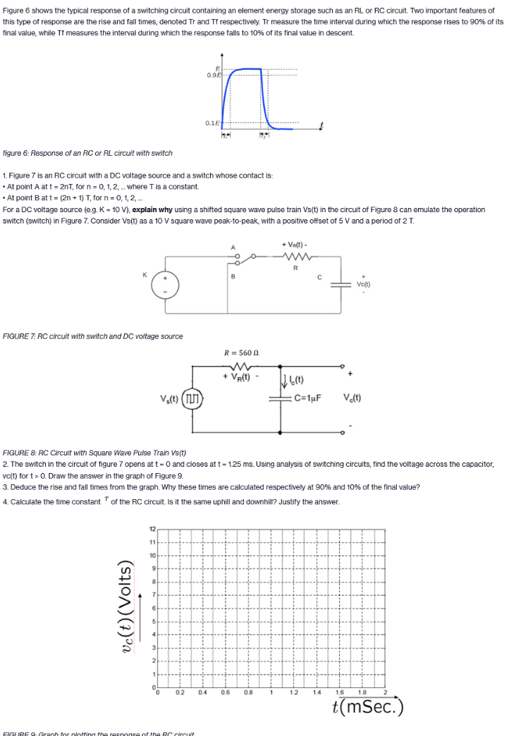 Solved Figure 6 shows the typical response of a switching | Chegg.com