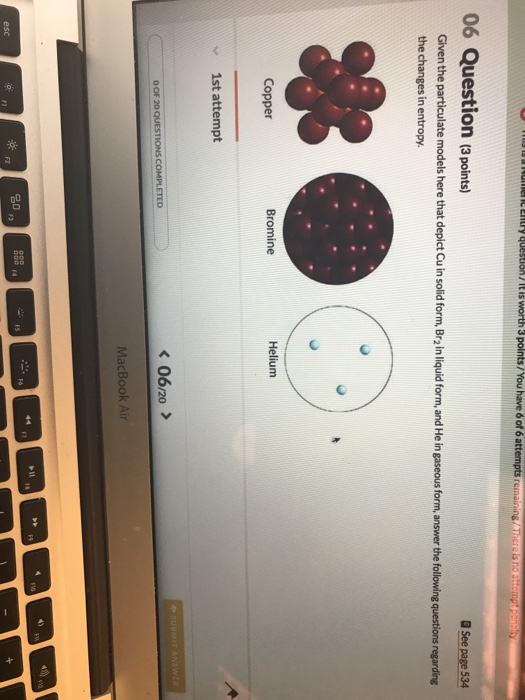 Solved 06 Question (3 points) Given the particulate models | Chegg.com