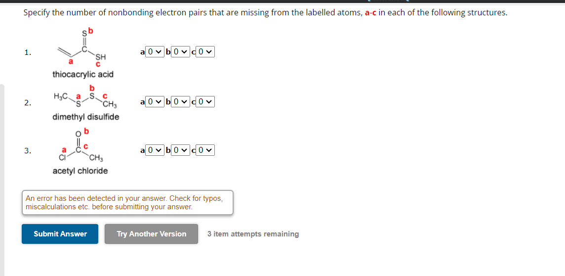 Solved Specify the number of nonbonding electron pairs that | Chegg.com
