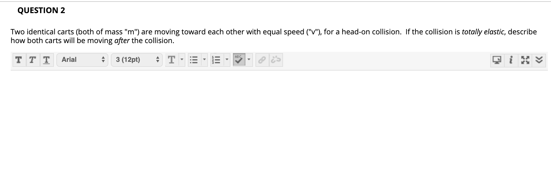 Solved QUESTION 2 Two identical carts (both of mass "m") are | Chegg.com