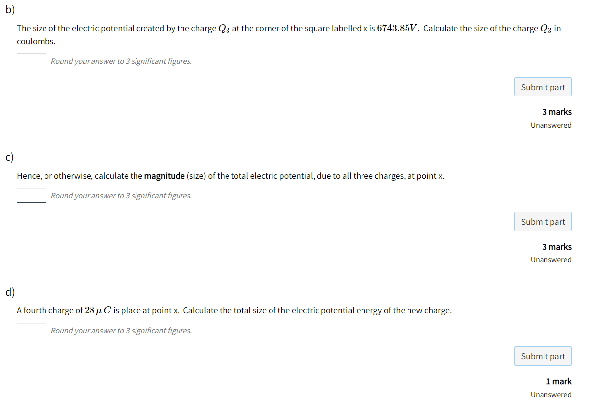 Solved The figure below shows 3 charged objects located at 3 | Chegg.com