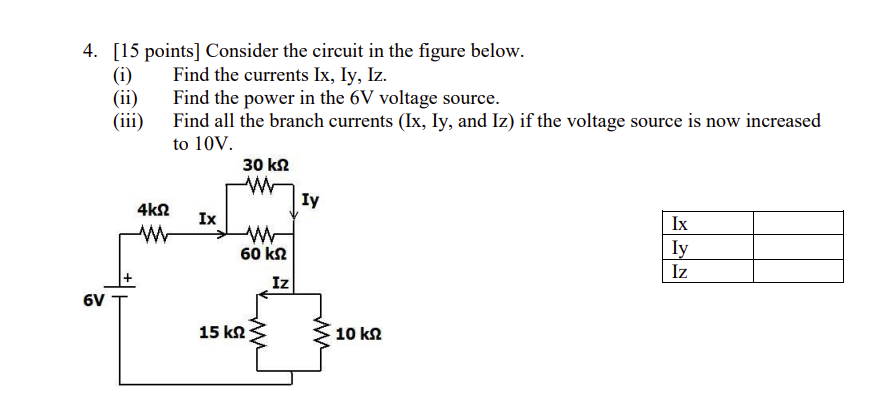 Solved 4. [15 points ] Consider the circuit in the figure | Chegg.com