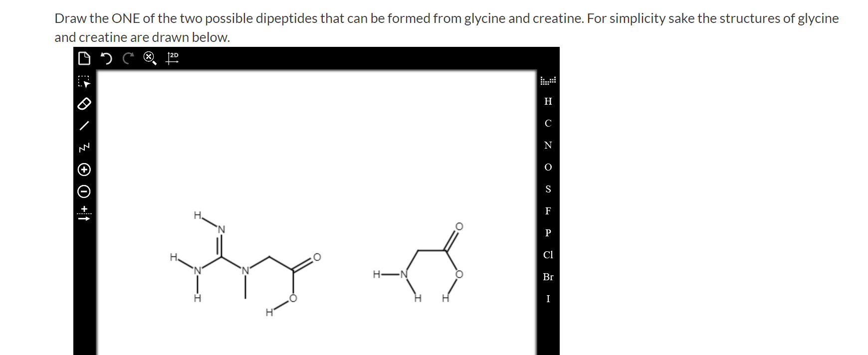 Solved Draw the ONE of the two possible dipeptides that can | Chegg.com