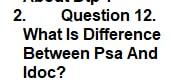 Solved 2. Question 12. What Is Difference Between Psa And | Chegg.com