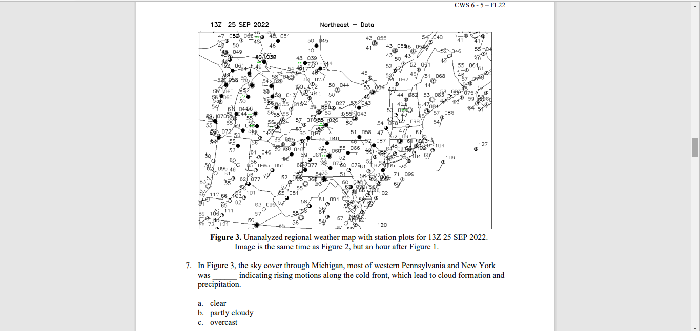 Solved AMS Weather Studies CWS 6 - 2 - FL22 rigure 1. | Chegg.com