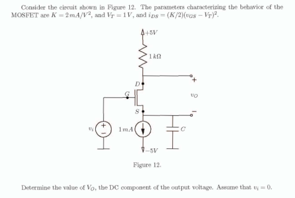Solved Consider the circuit shown in ﻿Figure 12. ﻿The | Chegg.com