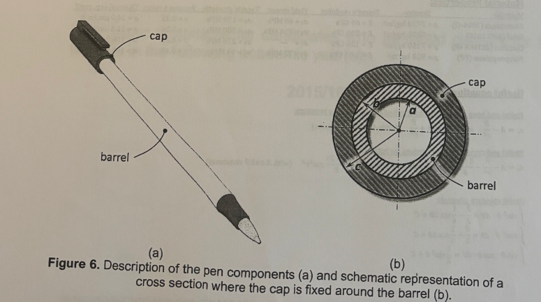The cylindrical main body of a ball-point pen, the | Chegg.com