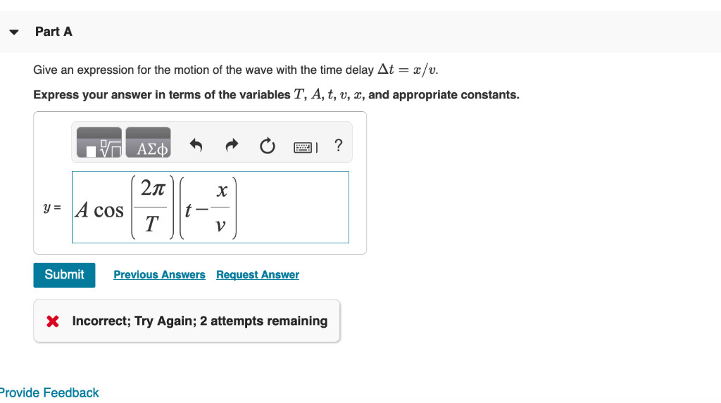 Solved Part A Give an expression for the motion of the | Chegg.com