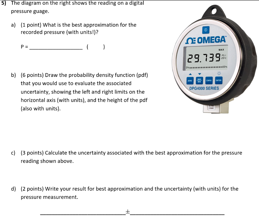 Solved 1 5) The diagram on the right shows the reading on a | Chegg.com