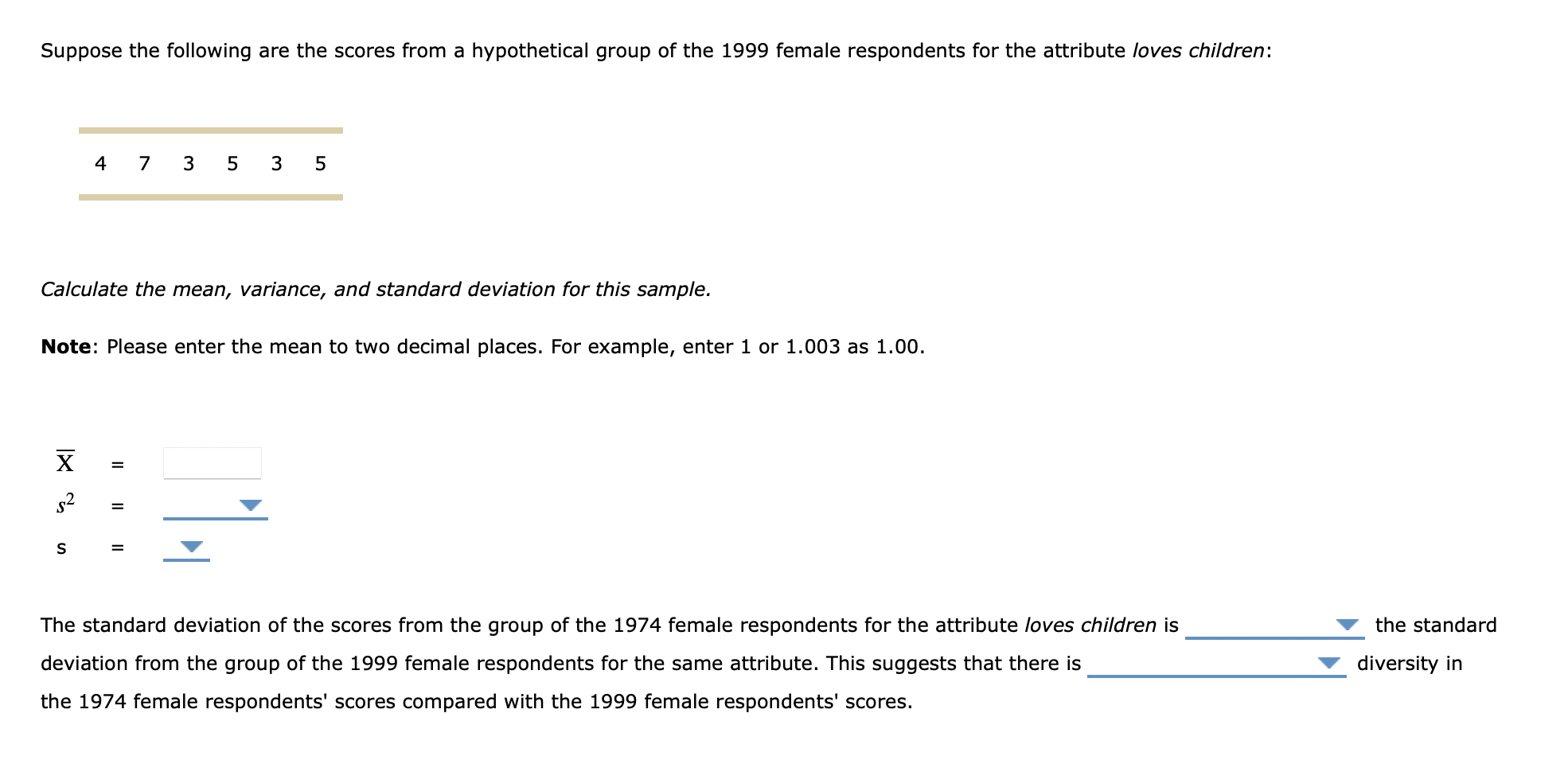 Solved 3 Calculating And Interpreting The Standard