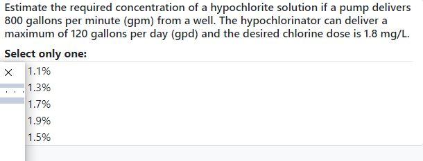 Solved Estimate the required concentration of a hypochlorite | Chegg.com