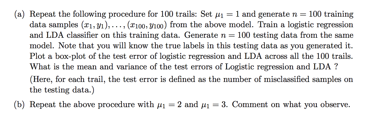 2. Logistic Regression versus LDA. In this question, | Chegg.com