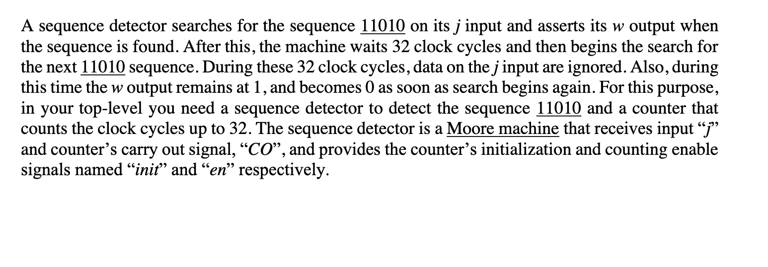 Solved A sequence detector searches for the sequence 11010 | Chegg.com