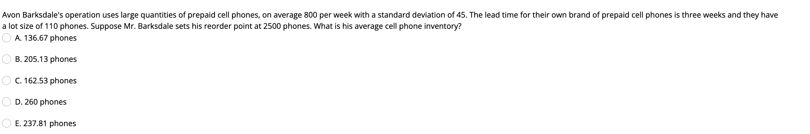 Solved Avon Barksdale's operation uses large quantities of | Chegg.com