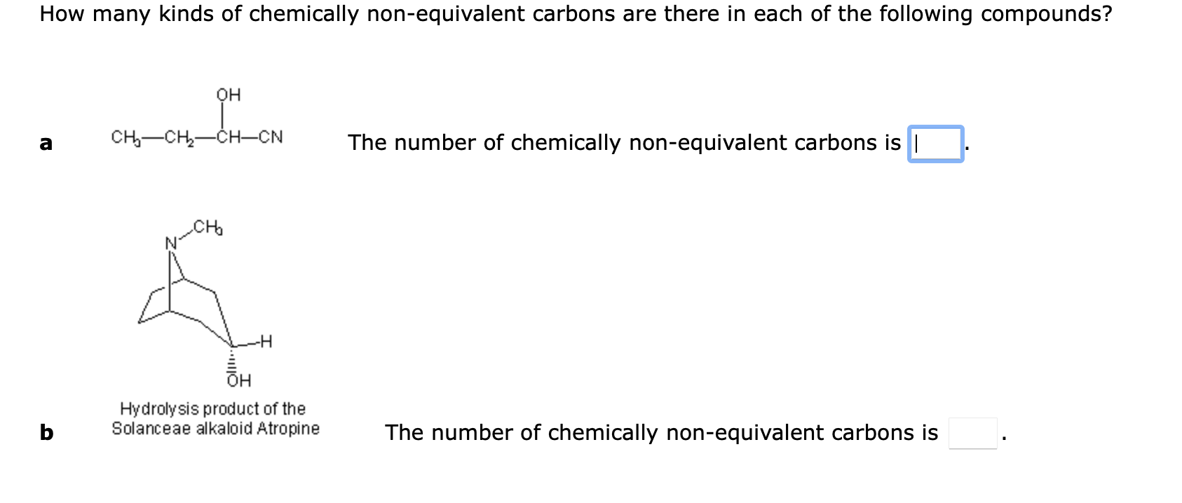 Solved How many kinds of chemically non-equivalent carbons | Chegg.com