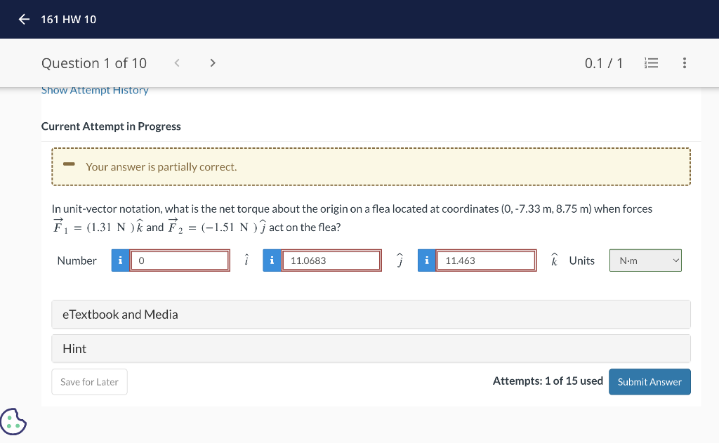 Solved In unit-vector notation, what is the net torque about | Chegg.com
