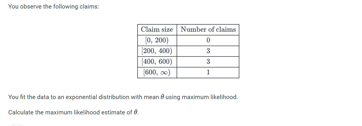 Solved You observe the following claims:You fit the data to | Chegg.com