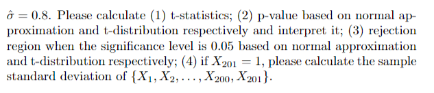 Solved Consider a two-sided one-sample test H0:μX=0 H1:μX =0 | Chegg.com