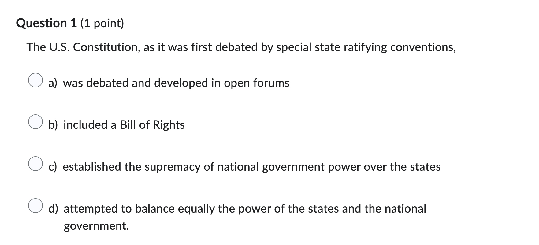 The U.S. Constitution, as it was first debated by | Chegg.com