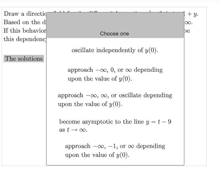 Solved = Draw a direction field for the differential | Chegg.com