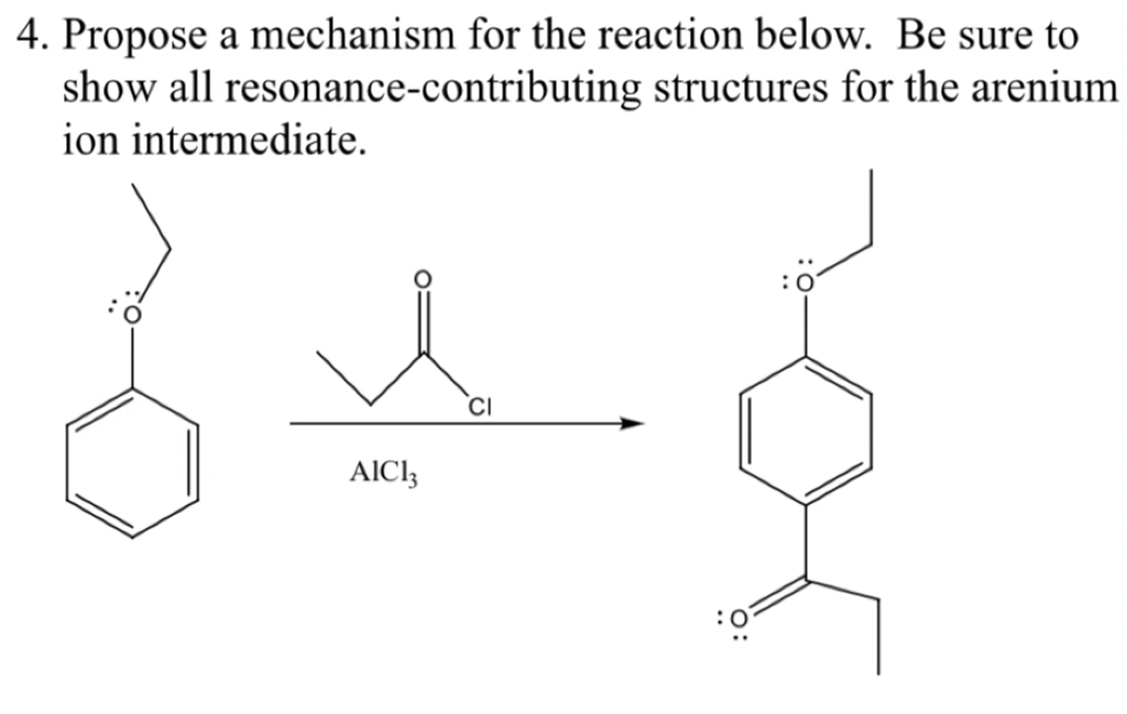 Solved 4. Propose a mechanism for the reaction below. Be | Chegg.com